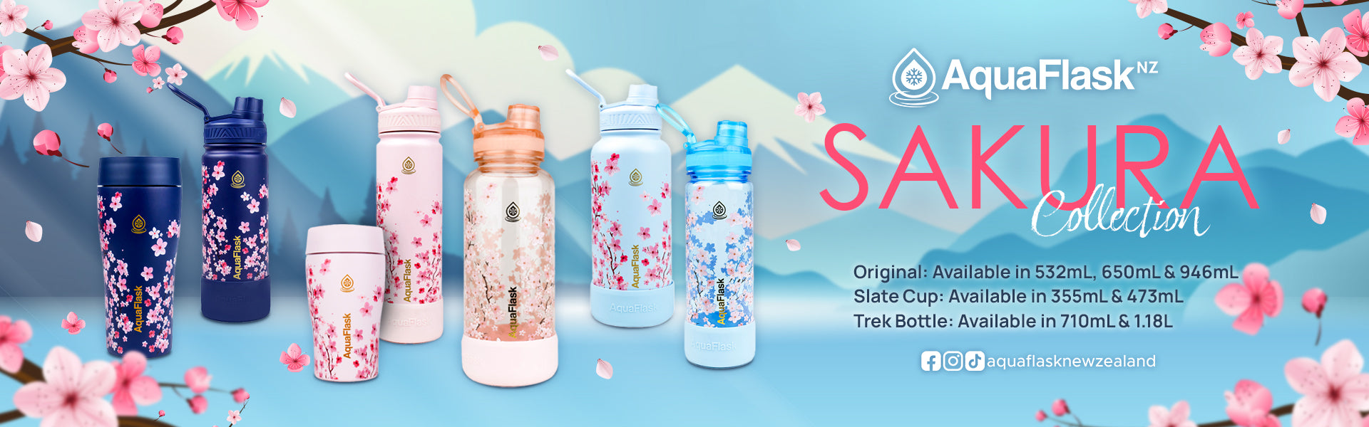 AquaFlask Sakura Collections | Beautiful & Durable Water Bottles ...
